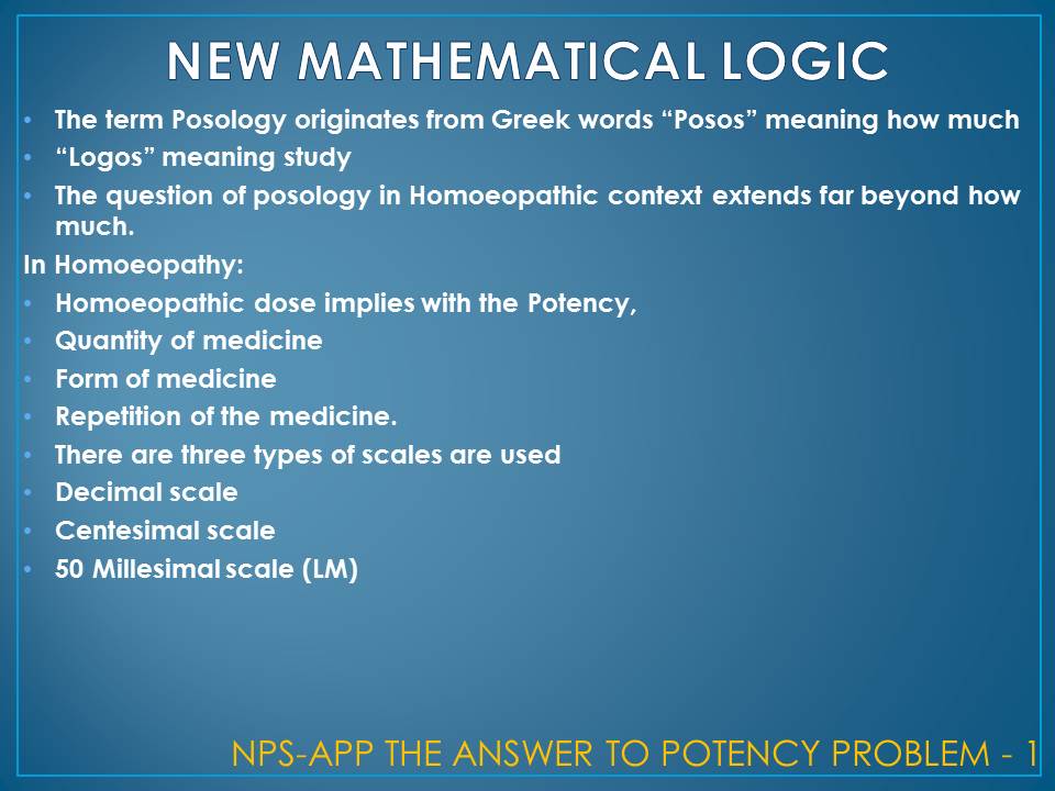 Nigam Potency Scale