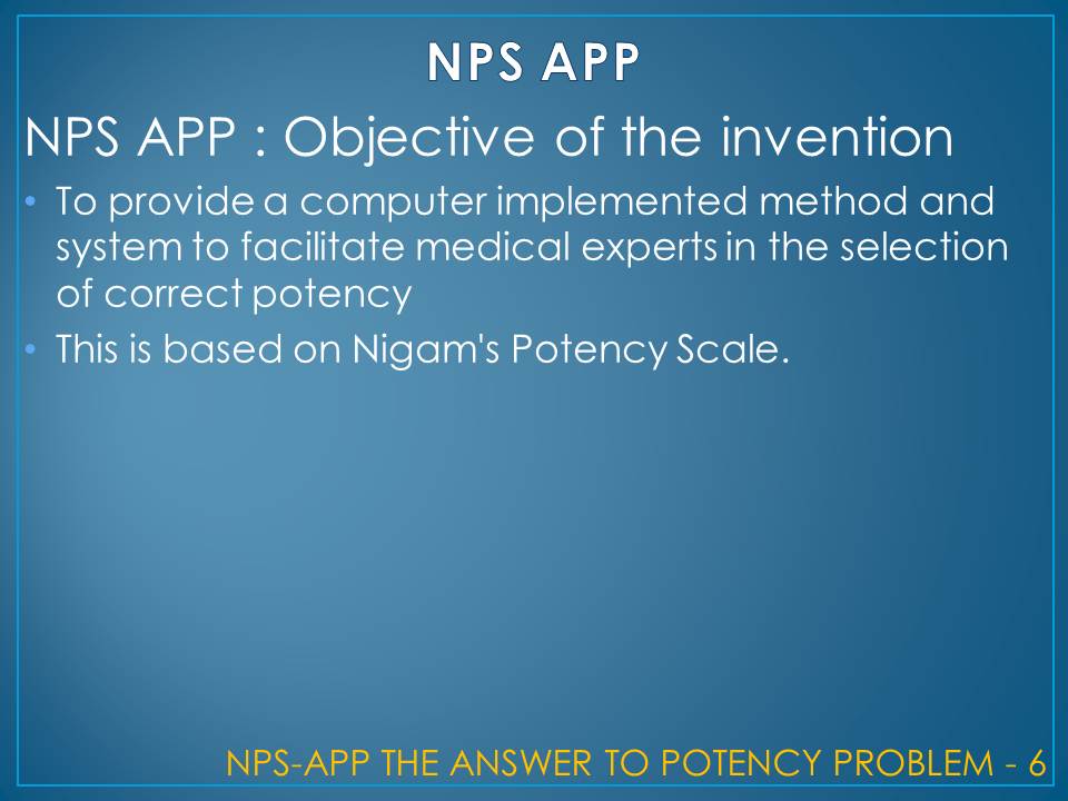 Nigam Potency Scale