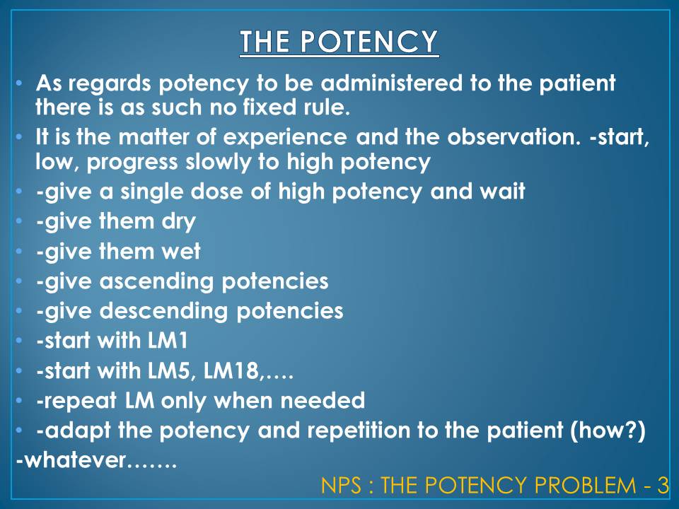 Nigam Potency Scale